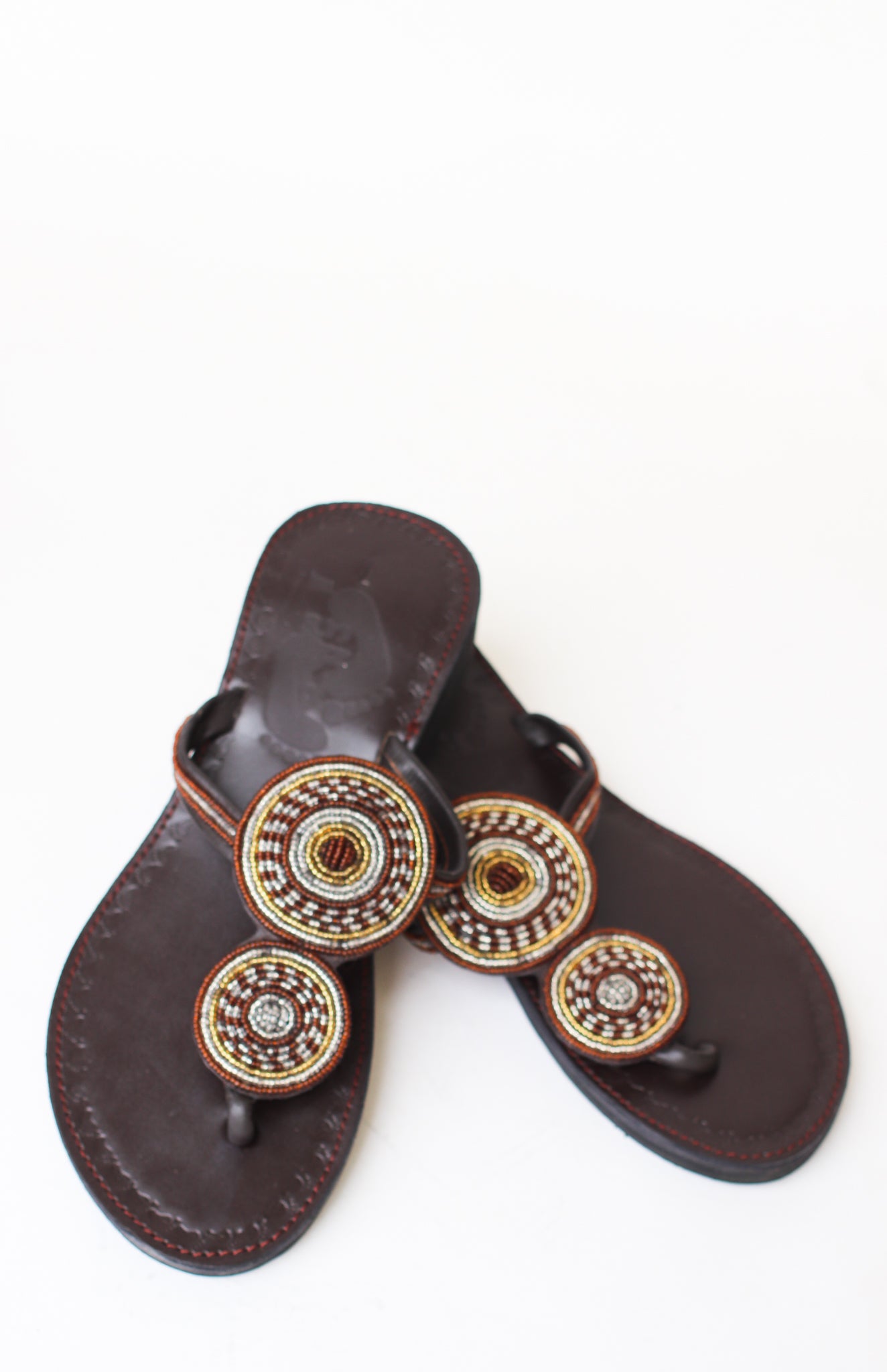 Hand Beaded Flip Flops, Sunset – Handspun Hope