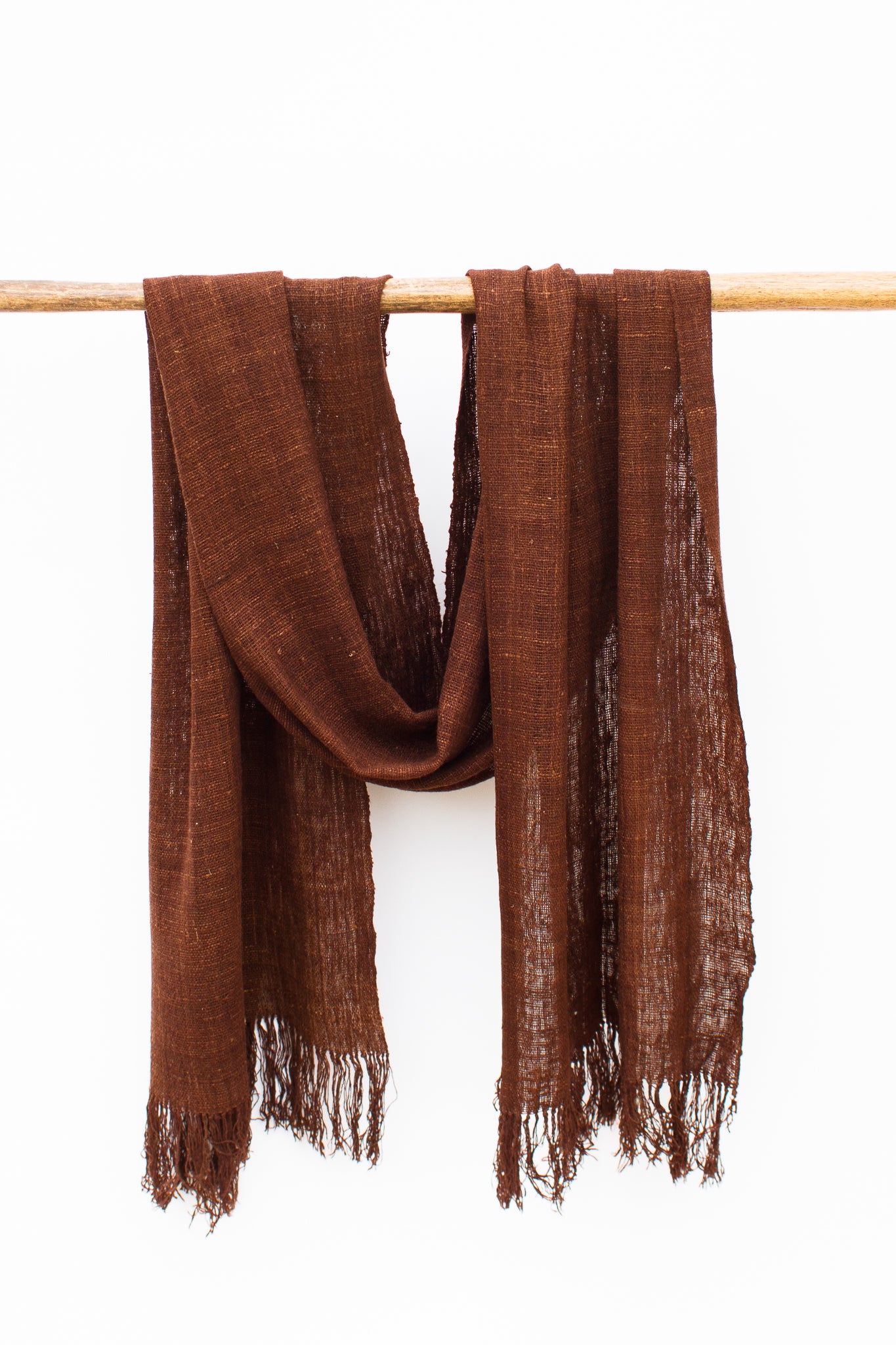 Wild Silk Scarf, Mushroom – Handspun Hope